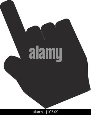 Hand with finger touching something icon vector illustration graphic ...