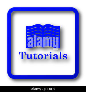 Tutorials icon. Internet button on white background Stock Photo - Alamy