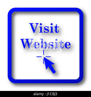 Visit website icon. Internet button on white background Stock Photo - Alamy