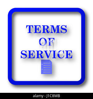 Terms of service icon. Internet button on white background Stock Photo ...