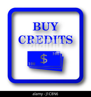 Buy credits icon. Internet button on grey background Stock Photo - Alamy