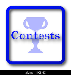 Contests icon. Internet button on white background Stock Photo - Alamy