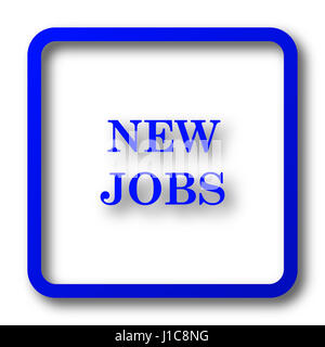 New jobs icon. Internet button on white background Stock Photo - Alamy