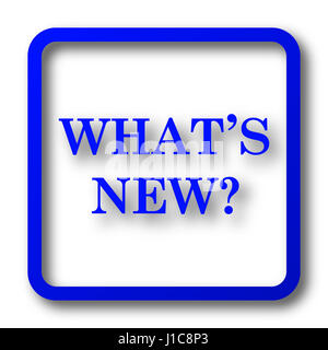 Whats new icon. Internet button on white background Stock Photo - Alamy