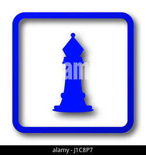 Chess icon. Blue internet button on white background Stock Photo - Alamy