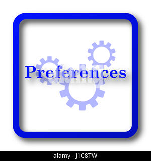 Preferences icon. Internet button on white background Stock Photo - Alamy