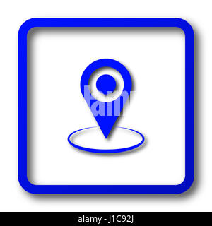 Pin location icon. Internet button on white background Stock Photo - Alamy