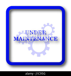 Under construction icon. Internet button on white background Stock ...