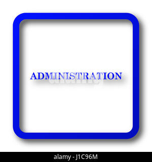 Administration icon. Internet button on white background Stock Photo ...