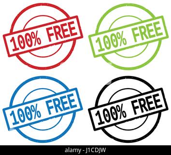 100% FREE text written on orange dash stamp sign Stock Photo - Alamy