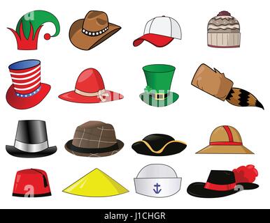 Various hats illustration icons Stock Vector Image & Art - Alamy