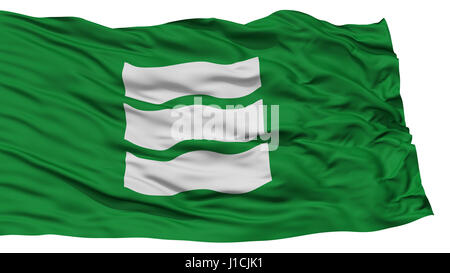 Isolated Hiroshima City Flag, Capital of Japan Prefecture, Waving on ...