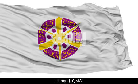 Isolated Kyoto Flag, Capital of Japan Prefecture, Waving on White ...