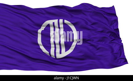 Isolated Sendai Flag, Capital of Japan Prefecture, Waving on White ...