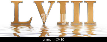 Roman numeral LVIII, octo et quinquaginta, 58, fifty eight, isolated on ...