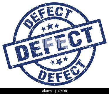 defect blue round grunge stamp Stock Vector Image & Art - Alamy