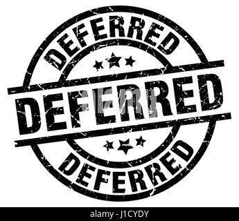deferred sign. deferred grunge black stamp. Label Stock Vector Image ...