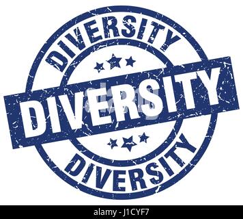 diversity blue round stamp Stock Vector Image & Art - Alamy