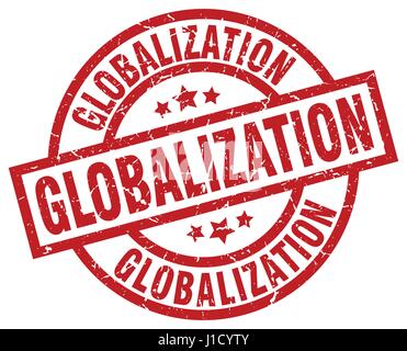 globalization round red grunge stamp Stock Vector Image & Art - Alamy