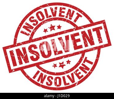 insolvent round red sticker isolated on white Stock Vector Image & Art ...