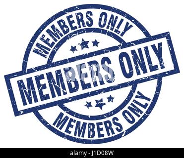 members only blue round stamp Stock Vector Image & Art - Alamy