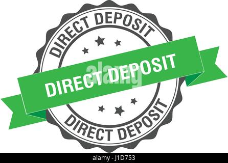 direct deposit label. direct deposit isolated seal. Retro sticker sign ...