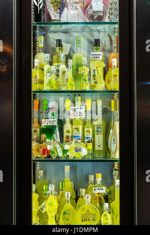 Rome, Italy - January 4, 2017: Souvenir store with religious figures in ...