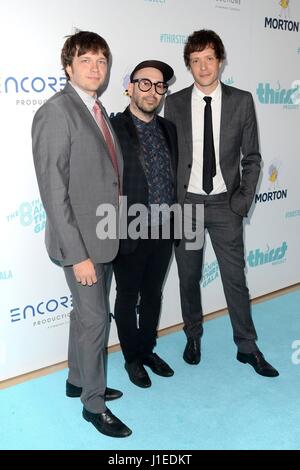 (L-R) OK Go - Andy Ross, Tim Nordwind and Damian Kulash arrives at the ...