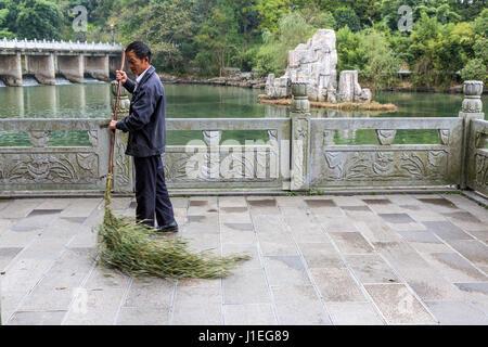 China, Guizhou, Dragon Palace. Looking through Opening in the Stock ...