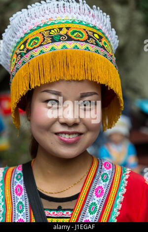 China, Guizhou, Dragon Palace. Looking through Opening in the Stock ...