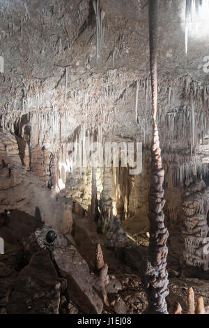 Israel the Soreq Stalactite Cave Nature Reserve also called Avshalom ...