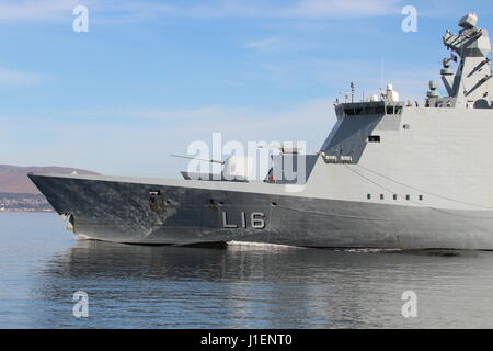 A Rheinmetall Oerlikon Millennium 35mm Naval Revolver Gun (GDM-008), a ...