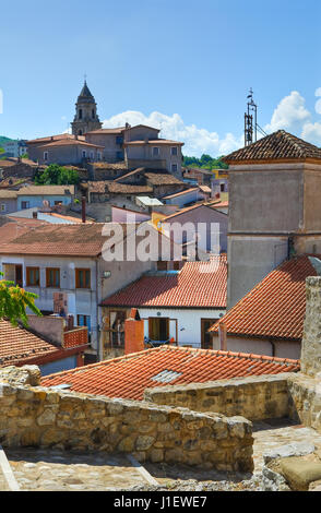 Panoramic view of Satriano di Lucania. Italy Stock Photo - Alamy