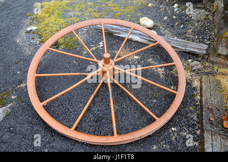 Coal mine winding wheel from pithead Stock Photo - Alamy