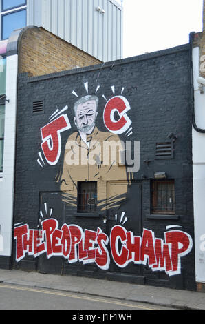 Jeremy Corbyn JC The People’s Champ mural painting on a wall Stock ...