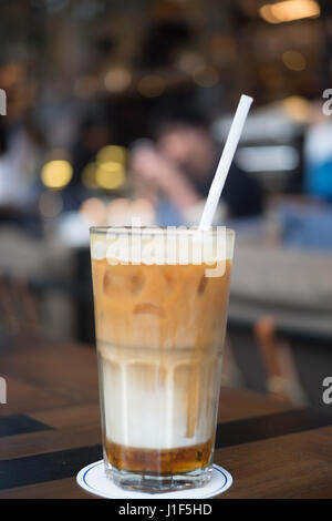 Soft Focused on Black Coffee Cup with Biscuits on White Plate Stock ...
