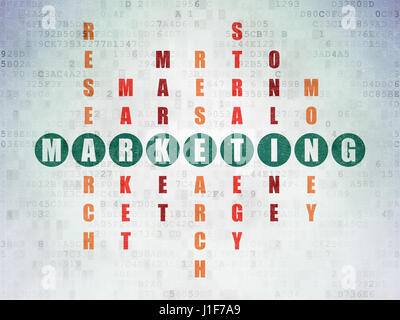 Advertising concept: Marketing in Crossword Puzzle Stock Photo - Alamy