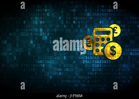 News concept: Calculator on digital background Stock Photo - Alamy