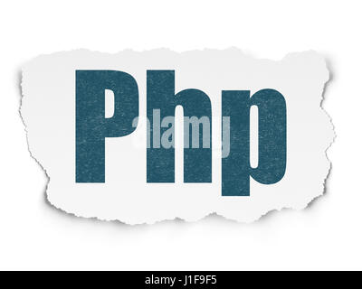 Programming concept: Php on Torn Paper background Stock Photo - Alamy