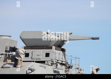 A Rheinmetall Oerlikon Millennium 35mm Naval Revolver Gun (GDM-008), a ...