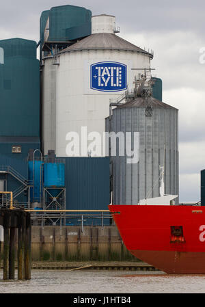 General View GV of the Tate & Lyle Sugar Factory on the banks of the ...