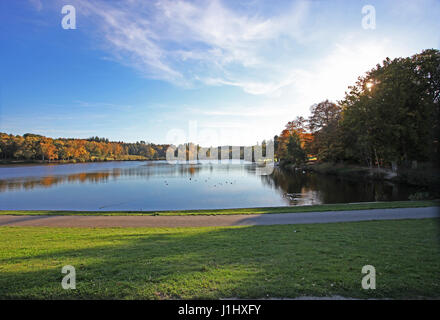 Autumn colours at Tilgate Forest, Park and Lake, nr Crawley, West ...