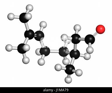 Citronellal citronella oil molecule. Used in insect repellents ...