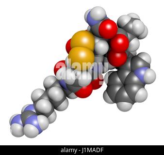 Eptifibatide anticoagulant drug molecule, illustration Stock Photo - Alamy