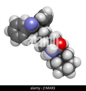 Piritramide opioid analgesic drug molecule, illustration Stock Photo ...