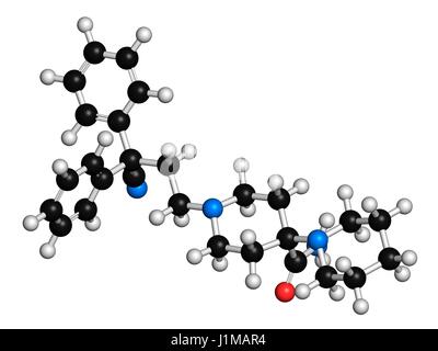 Piritramide opioid analgesic drug molecule, illustration Stock Photo ...