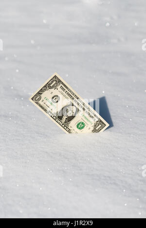 hundred dollars stuck in Snow White Stock Photo - Alamy