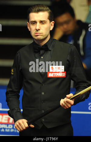 Xiao Guodong during their match against Mark Selby on day one of the ...