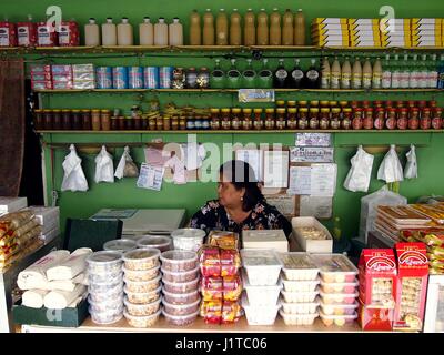 TAGAYTAY CITY, PHILIPPINES - APRIL 11, 2017: Assorted fresh fruits in a ...
