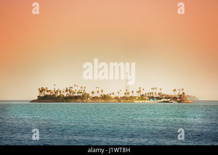 Long Beach California THUMS Island Chaffee, offshore oil drilling ...